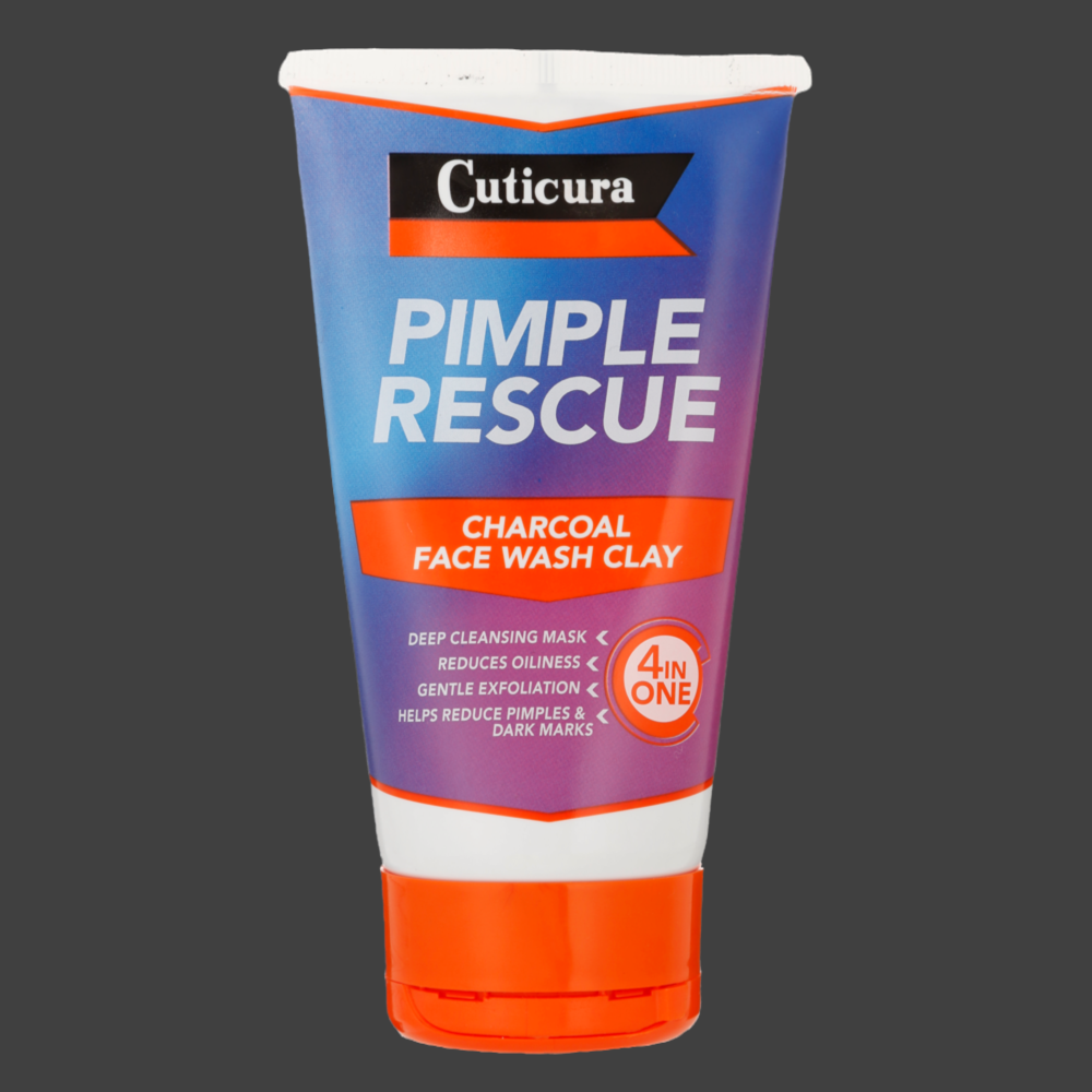 Cuticura Pimple Rescue Charcoal Face Wash Clay 150ML