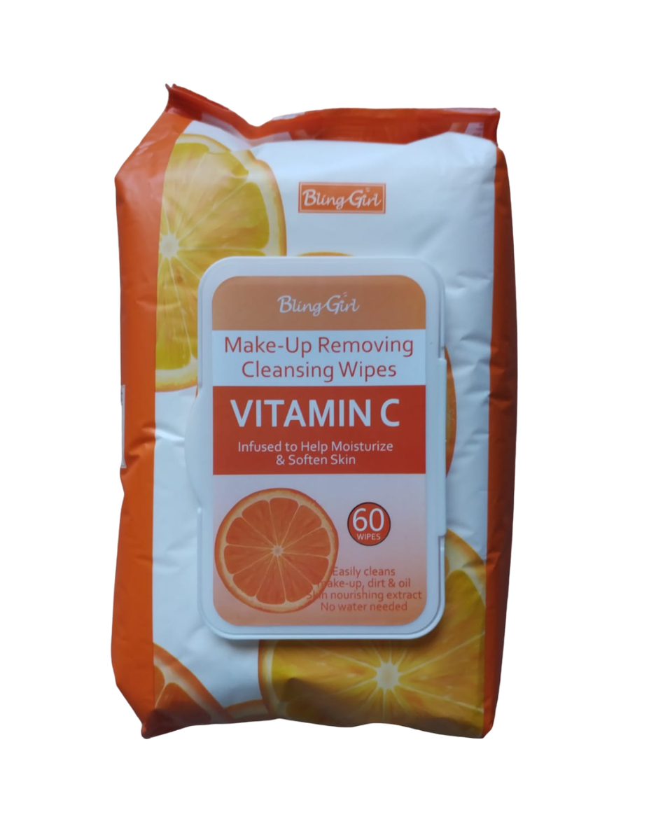 Bling Girl Vitamin C Make -Up Removing Cleansing Wipes
