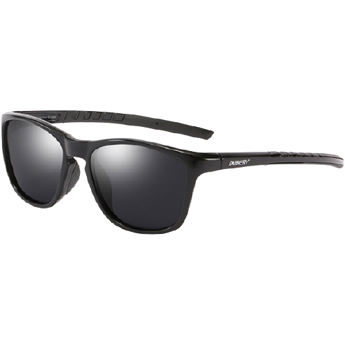 Dubery Polarized Sunglasses 100% UV Protection Black/Black D202 C1